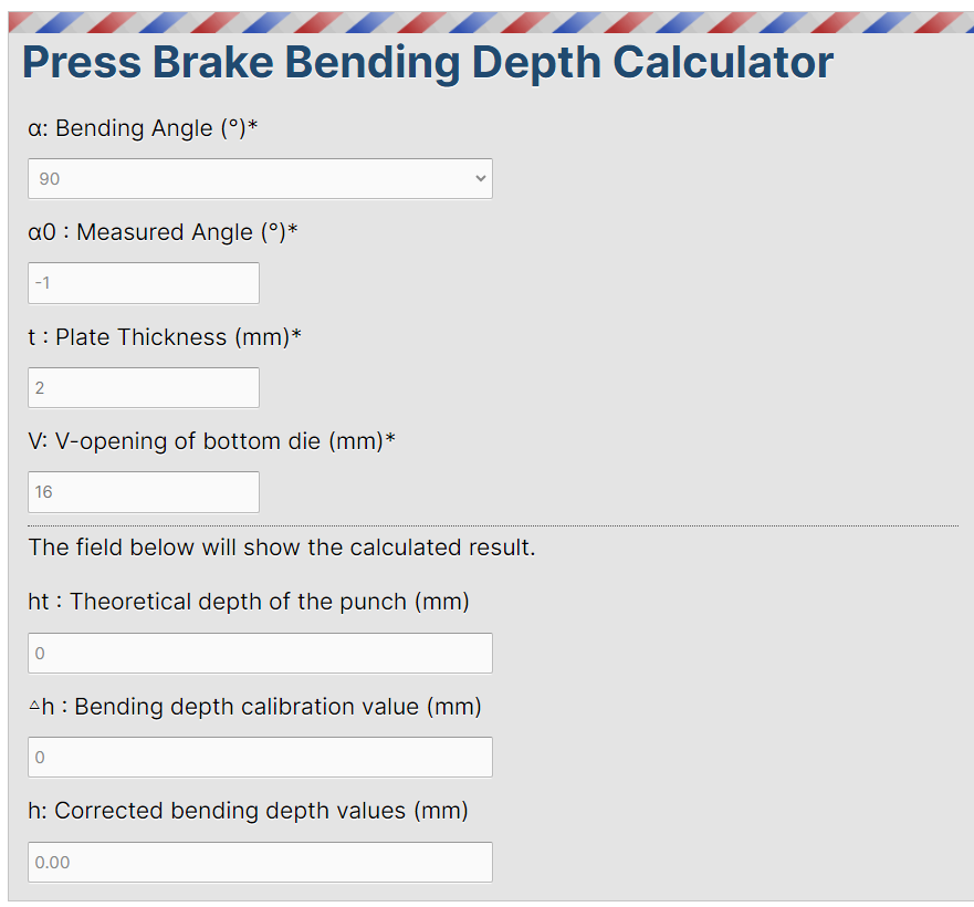 Press Brake Bending Depth Calculator - A Pratical Guide