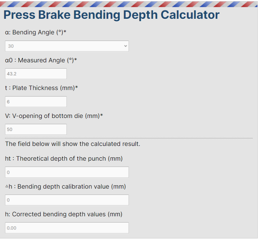 Press Brake Bending Depth Calculator - A Pratical Guide